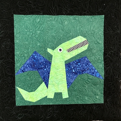 Dinosaur Paper Pieced Quilt in PDF - Etsy