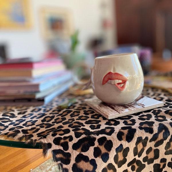 Lip Mug Classic / Lip Mug/ Ceramic Mug/ Porcelain Mugs/ Handmade Mug ...