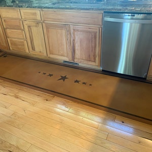 Early American Floorcloth Area Rug. Primitive Floor Cloth. May House ...