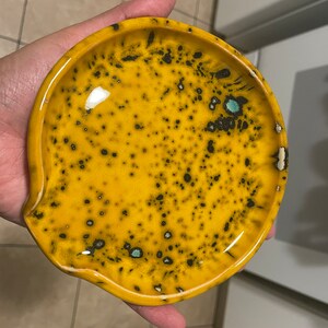 Ceramic Bee With Honeycomb Spoon Rest Handmade Kitchen Yellow Spoon ...