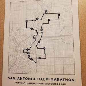 Portland Marathon Course Map Personalized Portland Marathon Route Map ...