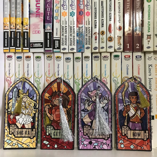 SHE-RA Stained Glass Bookmarks. (shera, Catra, Bow, Glimmer) She Ra and ...