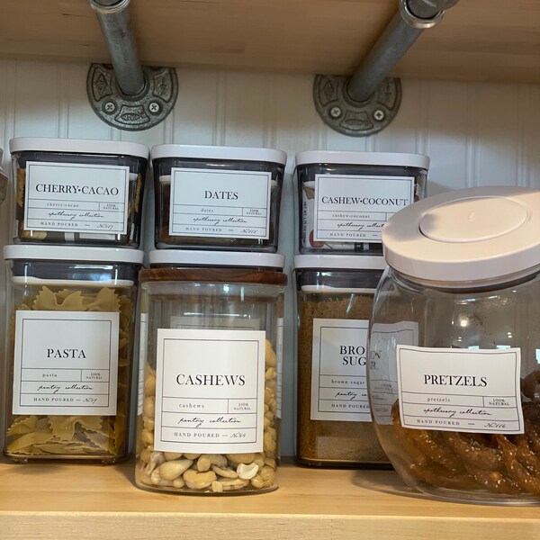 2x3 Pantry Labels - Canister Labels - Pantry Organization - Waterproof ...