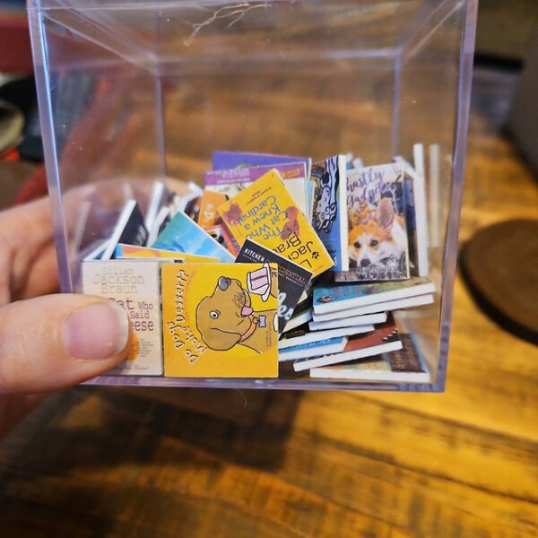 CUSTOM MINI BOOK Box: Mini Book Cube, Book Gift, Book Trinket, Keepsake ...