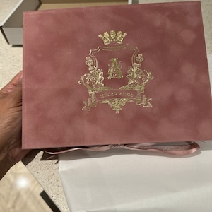 Quinceañera Invitation Box Powder Pink Velvet Acrylic Invitation in ...