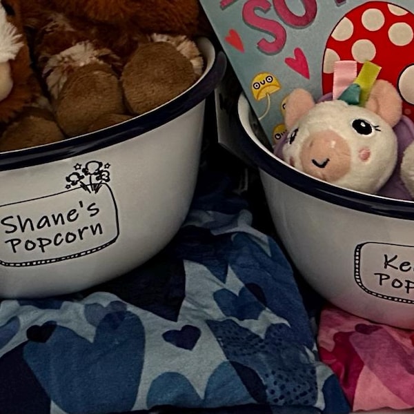 Handwritten Recipe - Engraved Enamel Shallow Bowl - Personalised Bowl ...