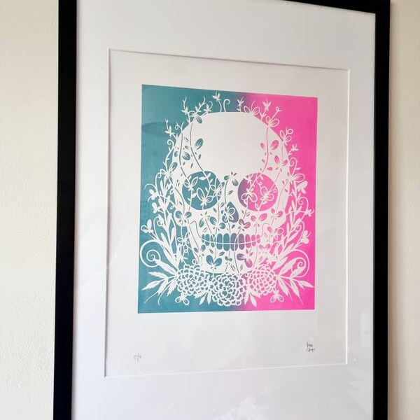 Personalised Custom Wedding Anniversary Floral Papercut Gift - A5-A4-A3 ...