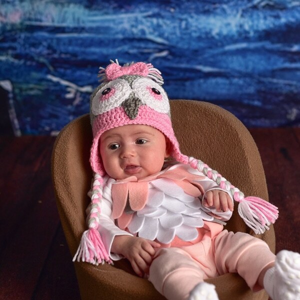 Crochet Owl Hat Baby Owl Hat Toddler Owl Hat Kid Owl Hat Child Hat Girl ...