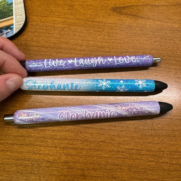 Christmas Glitter Gel Pen: Handmade Holiday, Xmas, Santa Personalized ...