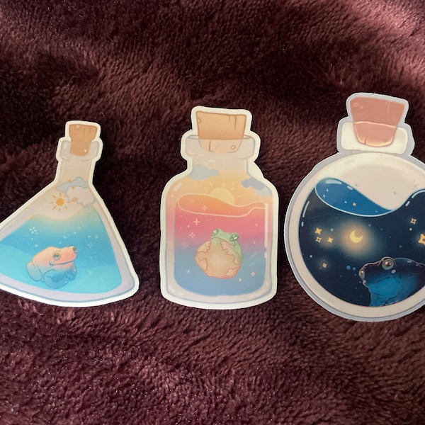 Frog Potions | Frog Sticker | Sticker Pack | Laptop Sticker | Vinyl ...