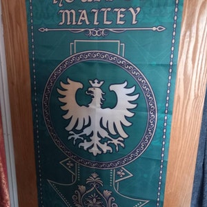 Customizable Medieval Style Family Pennants Personalized Swallowtail ...