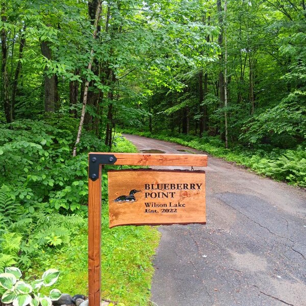 Rustic Live Edge Home Address Sign, Wooden Carved Address Sign, Custom ...