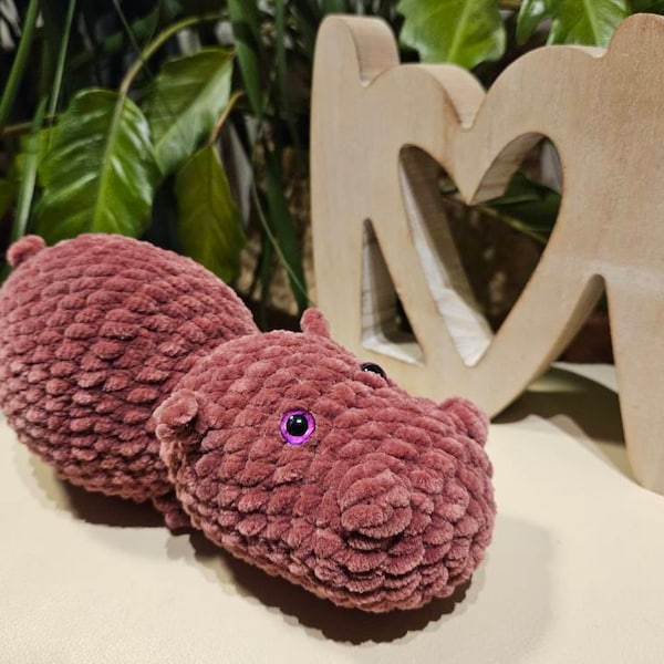 Happy the Hippo, NO-SEW Crochet Amigurumi PDF Pattern, Adorable Cute ...