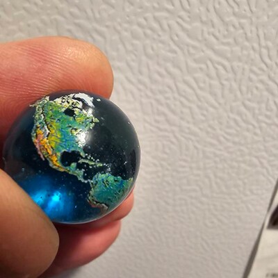 16mm Milky Way Players Pk of 5 Iridescent Metallic Glass Mega Marbles ...