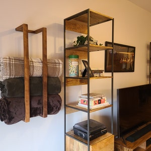 Blanket Floating Wall Rack Display // FREE SHIPPING // Modern ...