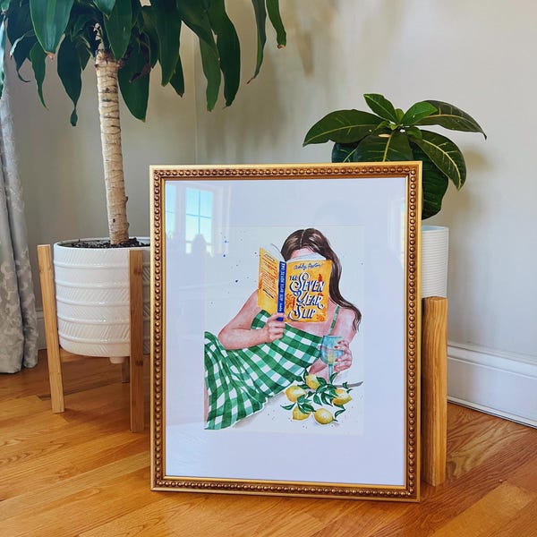The Seven Year Slip Book Art Print | Ashley Poston Book Wall Art | Hair ...