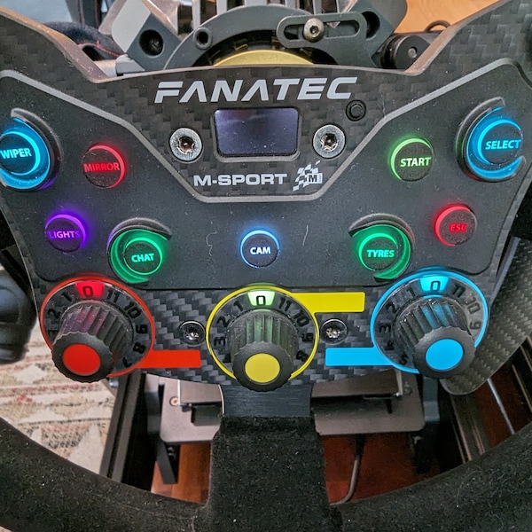 Fanatec Rally Module 10mm Stickers for Various Simulator Wheel/button ...