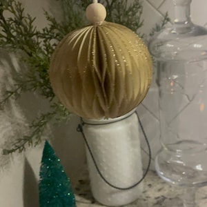 Paper Handmade Decoration, Scandi Christmas Decoration, Honeycomb ...