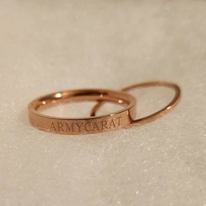 SEVENTEEN RING/ Personalized Ring, Subtle Engraved Ring, OUTSIDE Only ...