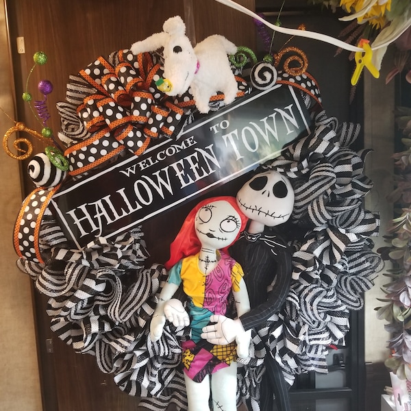 Welcome to Halloween Town 6" X 24" Aluminum Sign - Etsy