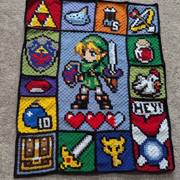 The Legend of Zelda Inspired Graph for Blanket, C2C, Written ...