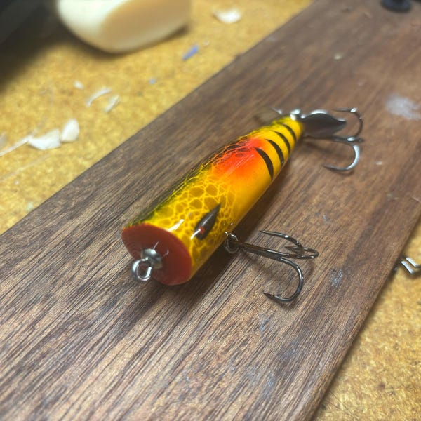 Cracked Natural Shad. Custom Painted Crankbait Fishing Lure. Bass ...