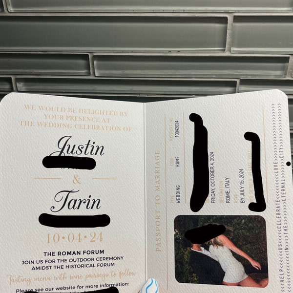 Boho Chic Boarding Pass Terracotta Save the Date Invitation for a ...