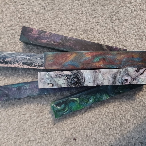 Interface Design, Pen Turning Blanks, Alumilite Resin, Blue, Violet ...