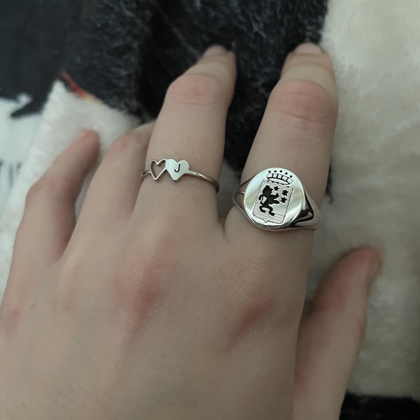 Family Crest Signet Ring,handmade Sterling Silver Signet Ring,all Kinds ...