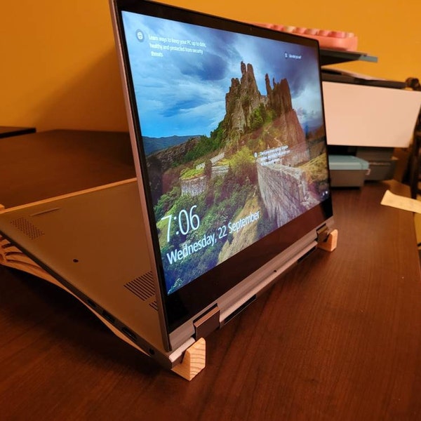 Solid Wood Walnut Laptop Stand for Desk. Oil and Wax Finish. 13-16 ...
