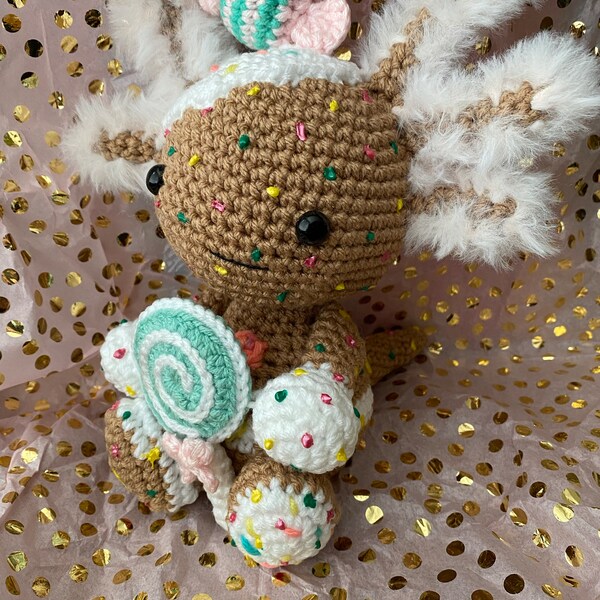 Ice Cream Candy Mint Chocolate Chip Crochet Axolotl Plush - Etsy