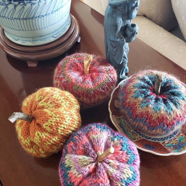 Cozy Pumpkin Vibes 2 Pattern Bundle, Knit Pumpkin, Knit Pumpkin Pattern ...