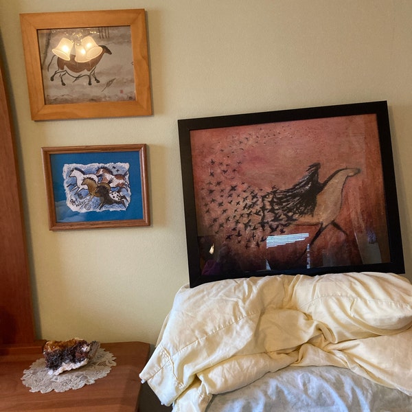 Raven Wind Art Print Crows With Powerful Woman Shaman Rider Equestrian ...