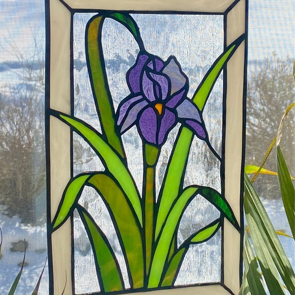 Iris Stained Glass Pattern .PDF Digital Instant Download Intermediate ...