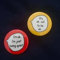 It's OK Not to Be OK - Pin Badge Button - Mental Health Awareness ...