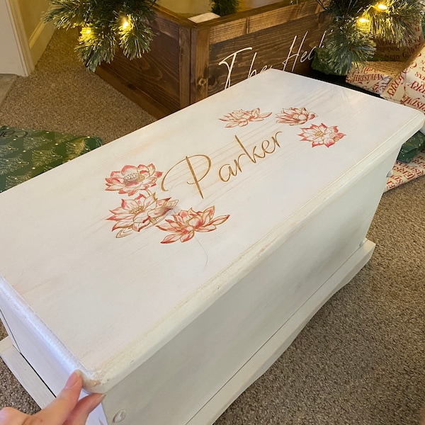 Lovely Lotus Chest - Hope Chest - Toy Box - Etsy