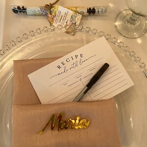 Place Setting Plate Words Family Dinner Wedding Gold Laser Cut - Etsy