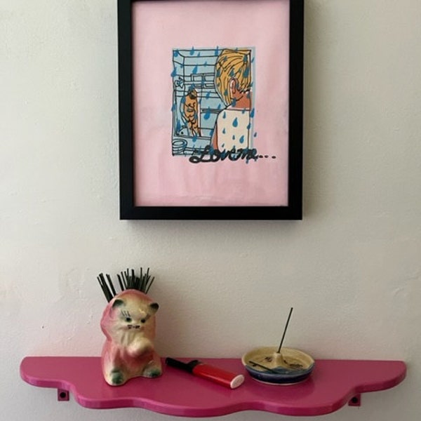 Wavy Shelf | Squiggle Shelf | Funky Decor | Maximalist | Pastel Shelves ...