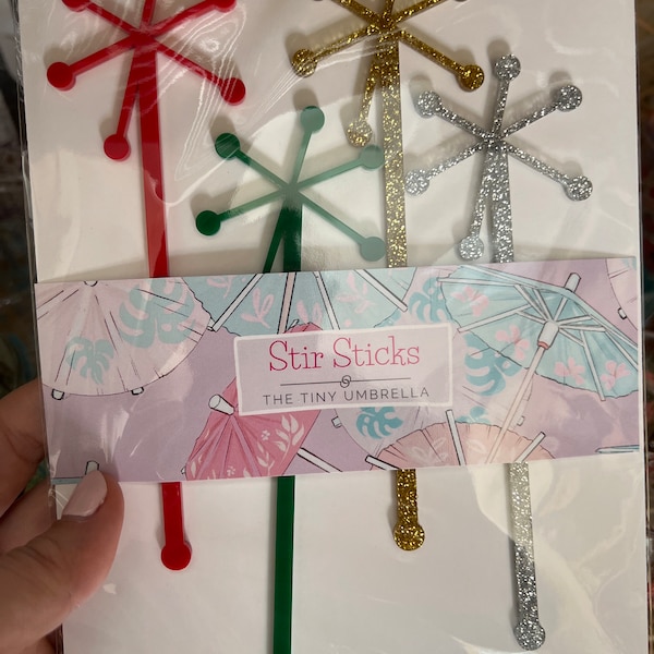 Starburst Stir Stick Set of 4 in Custom Colors. Mid Century Modern ...