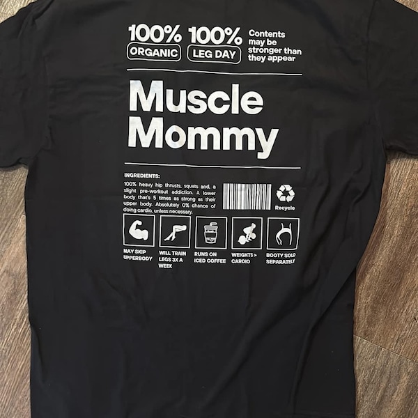 Gym Shirt for Muscle Mommy, Pump Cover T Shirt for Powerlifting, Funny ...