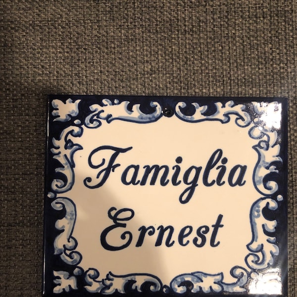 Blue Custum House Sign, House Name Sign, House Plaque, Garden Plaque ...