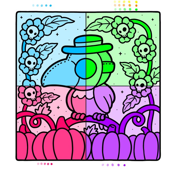 Spooky Cutie: Adorable Creepy Creatures in Cozy Hygge Moments Coloring ...