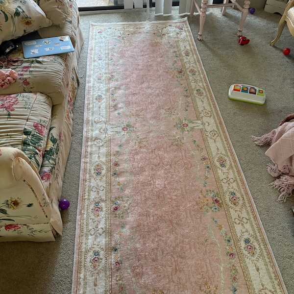 Vintage Pink Red Floral Rug – 160x230 Cm | Bohemian Distressed Area ...