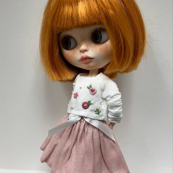 Custom Blythe Doll , Factory Joint Body Fake Base, White Skin, Come ...