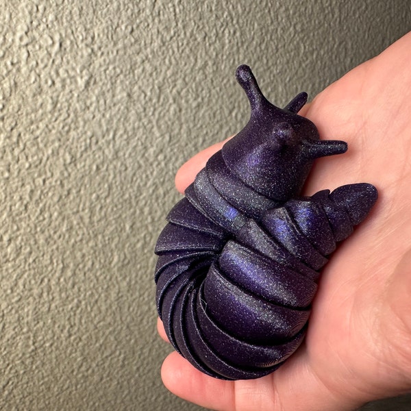 3D Printed Articulated Slug, Desk Toy , Fidget Toy, Gift, 3d Print ...