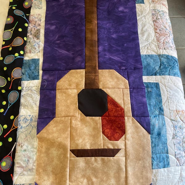 Acoustic Guitar Quilt Block PDF Pattern - Etsy