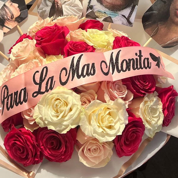 Personalized Bow Ribbon for Ramos Buchones / Satin Ribbon / for Flowers ...