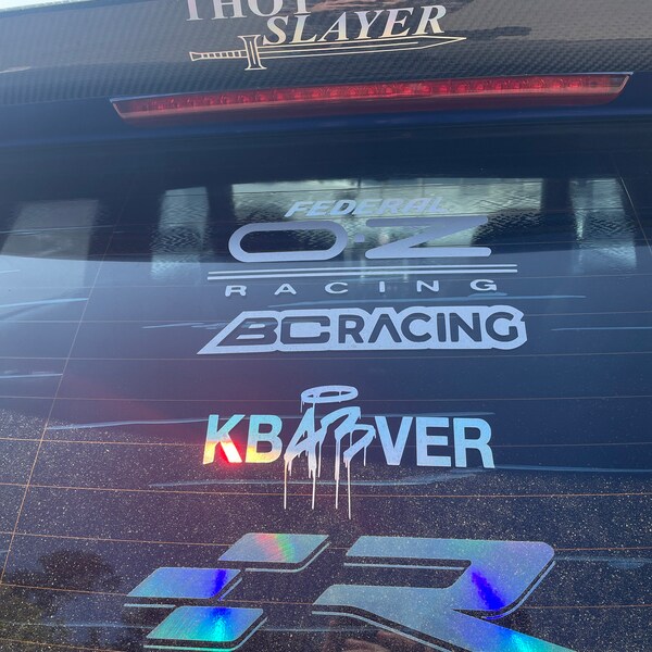 Car Sponsor Decals BC Racing Infamous DW APR Performance Dogfight Swift ...