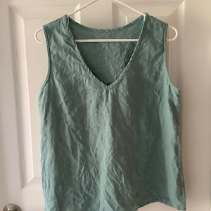 Linen Vest Women GRACE, Linen White Vest, Linen Tank Top, Linen Formal ...