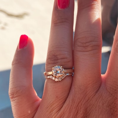 Diamond Minimalist Constellation Ring, 14k Dome Celestial Ring, Solid ...